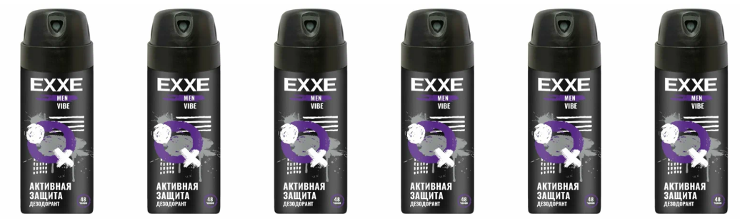 Дезодорант аэрозоль Exxe Men Vibe, 150 мл, 6 шт