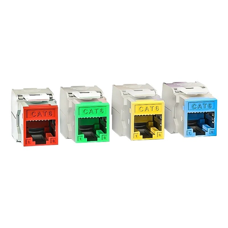Linkwylan RJ45 Cat6 Cat6A keystone jack модули 8 цветов 4PCS, CAT6 MIXED