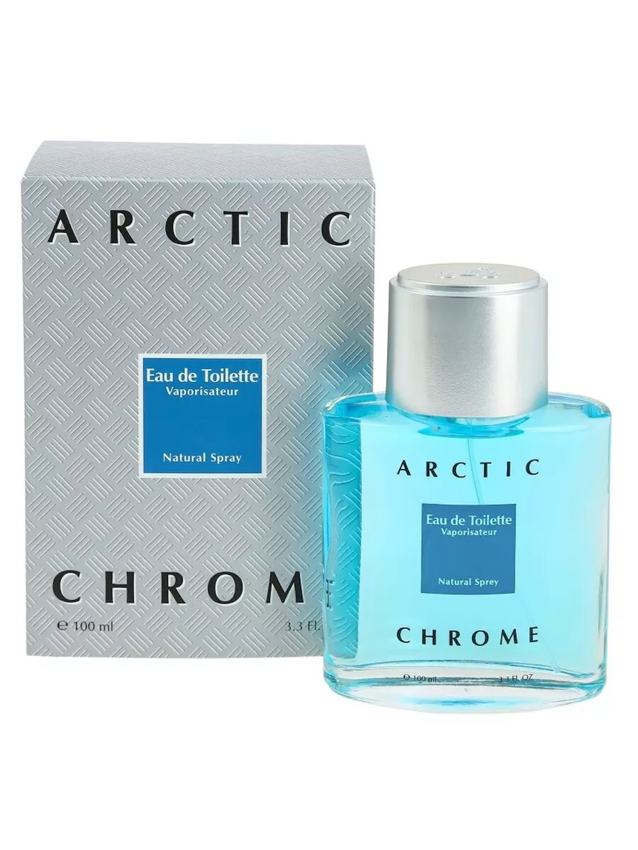 Туалетная вода Arctic Chrome for Men, мужская, древесно-фужерная, 100мл