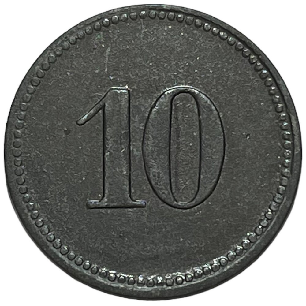 Германия, Германская империя, Зонтхофен 10 пфеннигов 1917 г. (Zn) (Лот №3)