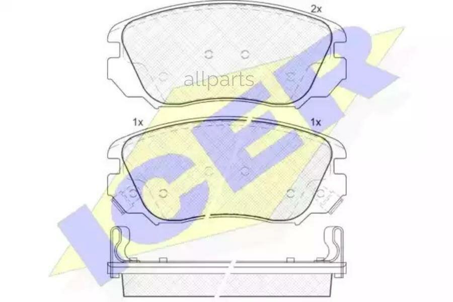 ICER 181914 181914 колодки дисковые передние!\ Opel Insignia 1.6-2.0CDTi 08>