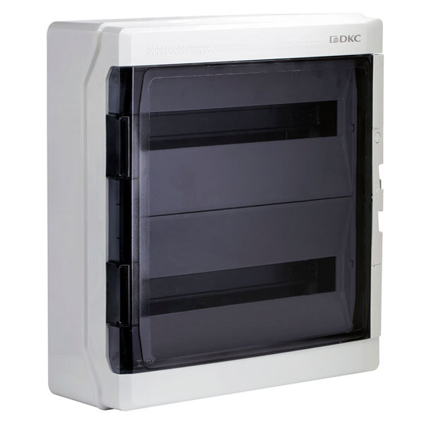 Бокс RB36W6TGD RAM base навесной 36 модулей прозрачная дверь IP65 с клеммником 63А ДКС