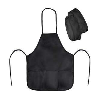 Фартук с нарукавниками, черный, 44х55 см