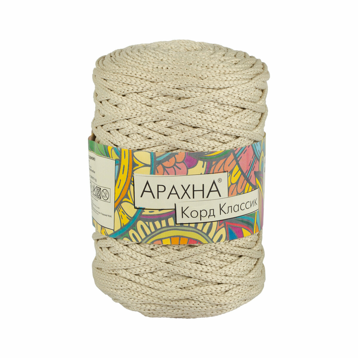 Пряжа ARACHNA "Cord Classic" 100% полиэфир 3 шт. х 200 г +- 10 г 100 м +- 5 м №03 суровый