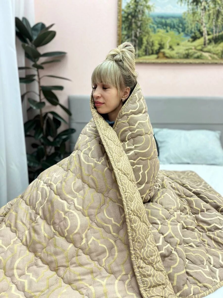 Одеяло milo's, лен, льняное волокно и полиэфирное, всесезонное, 200x220 см