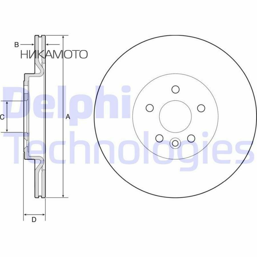 DELPHI BG4786C Тормозной диск задний