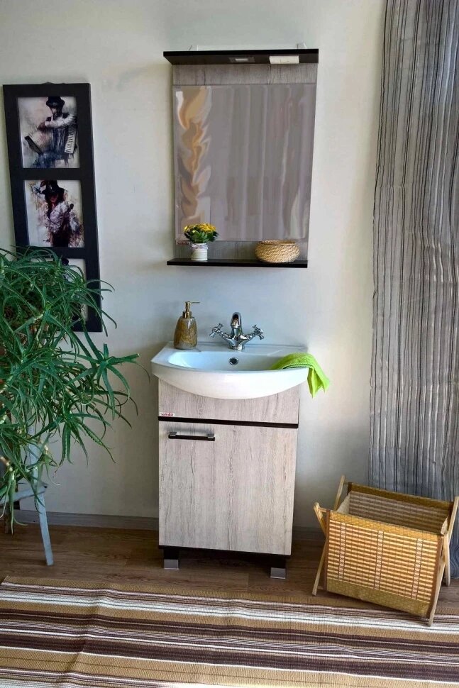 Комплект мебели венге/орегон 50 см Sanflor Толедо C0000001757 + 4620008195766 + C0000001863