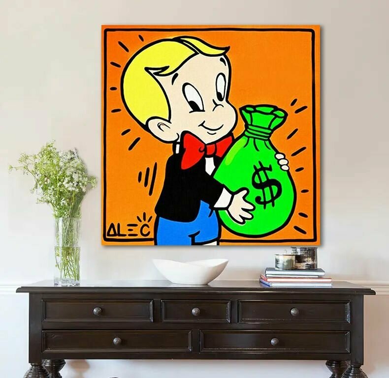 Картина ВсеКартины. Тут "Мотивация и Деньги", 70x70 см, на подрамнике, холст, дерево