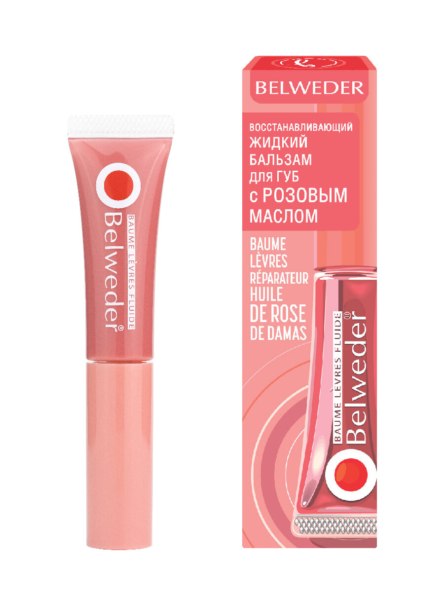Бальзам для губ Belweder увлажняющий антивозрастной с маслом розы в тюбике прозрачный 4 г
