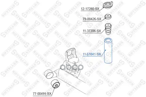 Пыльник амортизатора заднего Hyundai Getz 02>, KIA Picanto 04> Stellox арт. 1151041SX