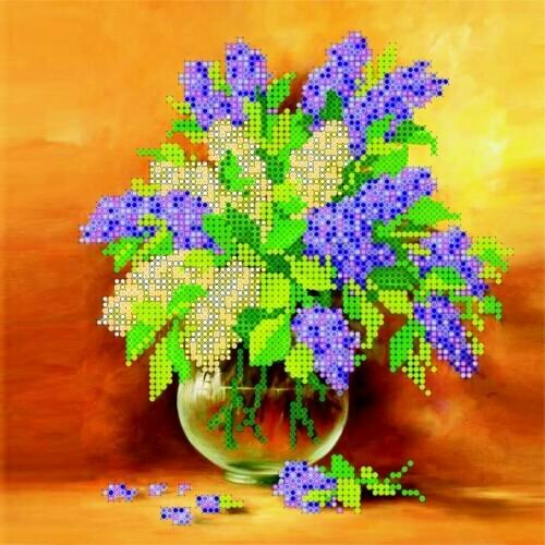 Схема для вышивания бисером Сирень