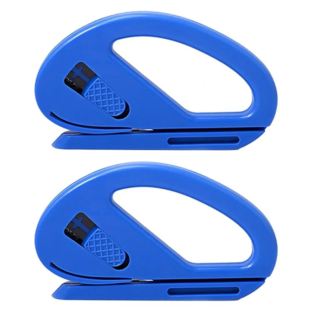 Безопасный резак для пленки 10*6 см Синий, Blue 2pcs