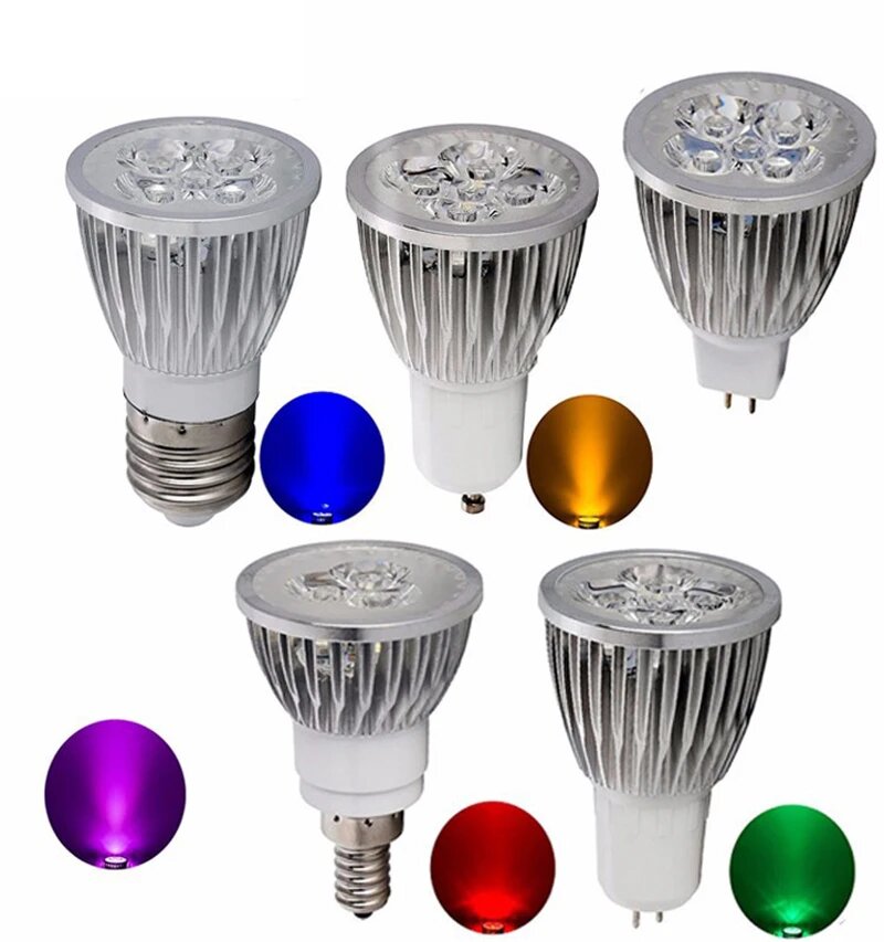 Светодиодная лампа THEBSE GU10, Желтый, 5W E27