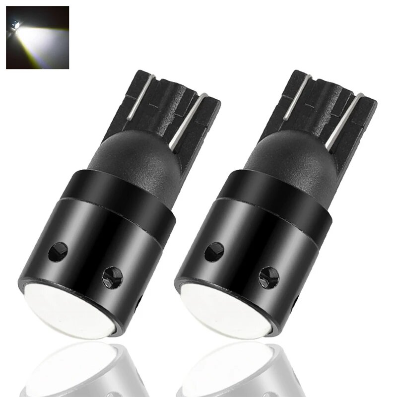 2 шт. W5W T10 LED 12 В 6000 К 3030 2 SMD Автомобильная светодиодная лампа 5W5 Зазор клина Боковой поворот Singal Light Супер яркий белый