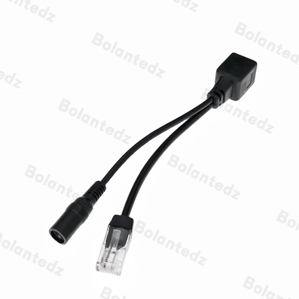 Пассивный PoE кабель-адаптер 12-48 В Black RJ45 Injector