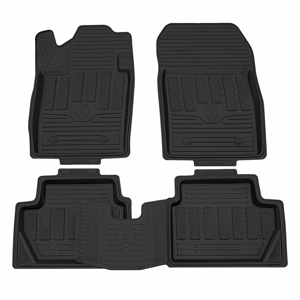 Комплект ковриков REZKON 1016030100, для Ford EcoSport, резиновые, черные, 4 шт