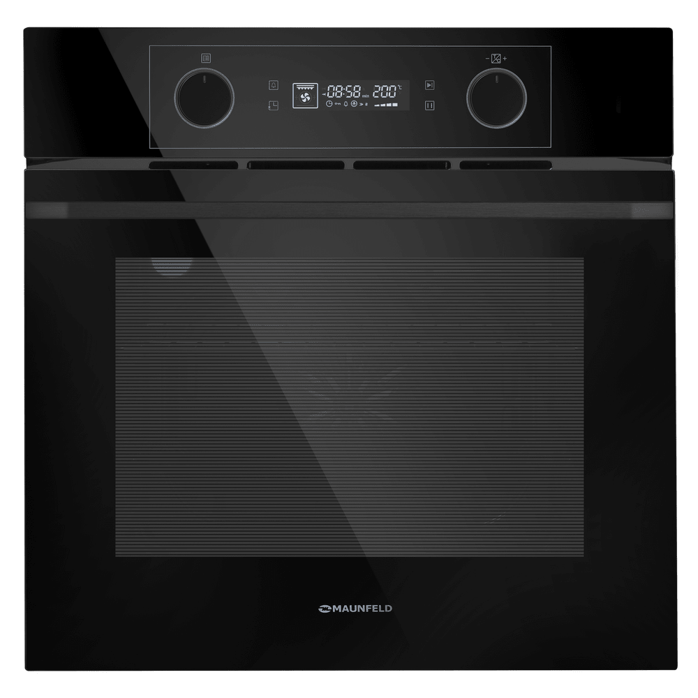 Духовой шкаф MAUNFELD AEOH60102B2, электрический, чёрный, гидролизная очистка