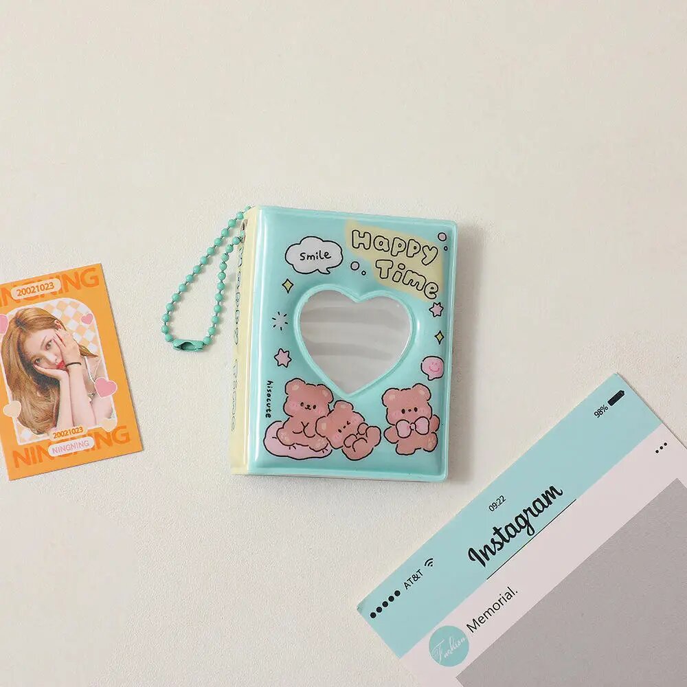 Мини-фотоальбом "Happy Time" с зеркалом, green-4