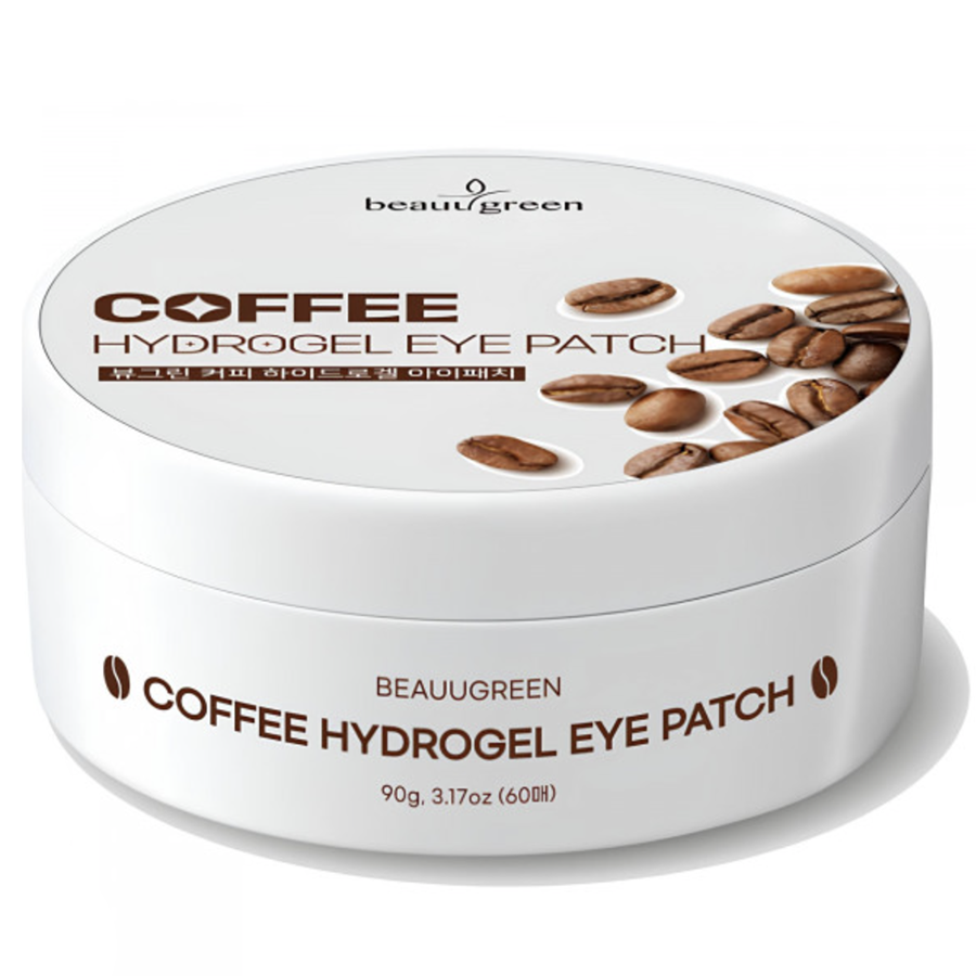 BeauuGreen Тонизирующие гидрогелевые патчи с кофеином Coffee Hydrogel Eye Patch 60 шт. (30 пар)