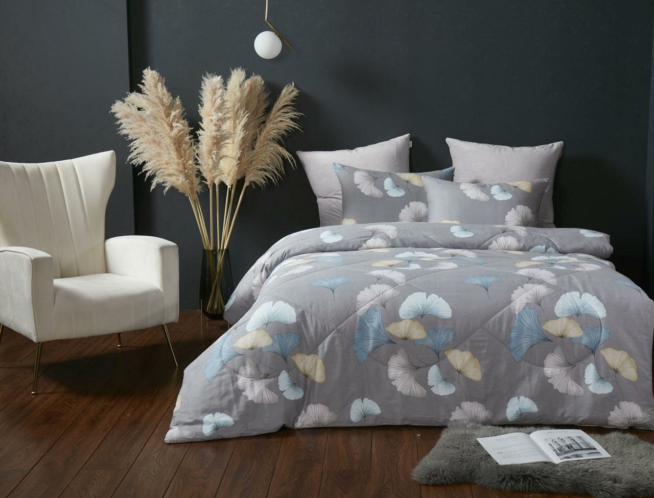 Комплект постельного белья с одеялом KAZANOV. A. Мейбл, Велюр искусственный, Евро, Сатин наволочки 70x70, 50x70.