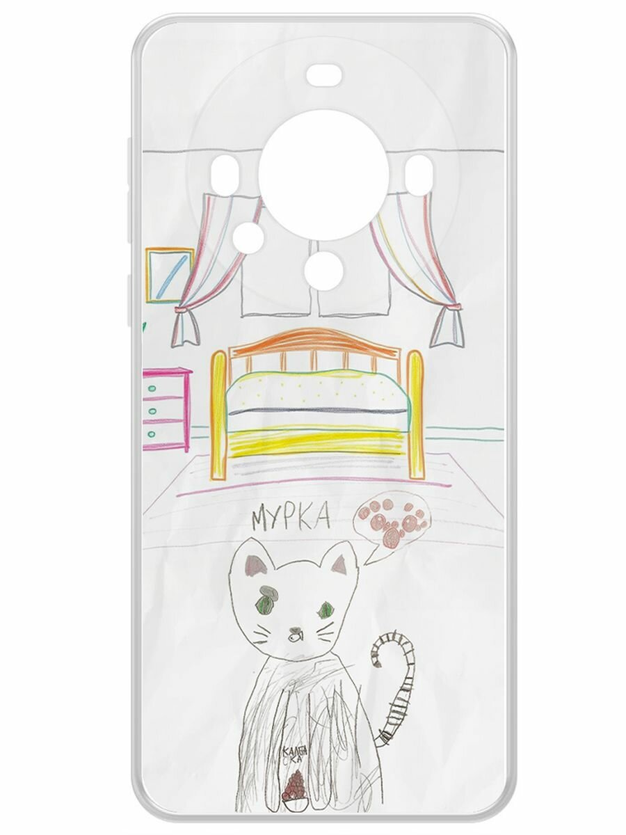 Чехол-накладка Krutoff Clear Case Мурка для Huawei Mate 60