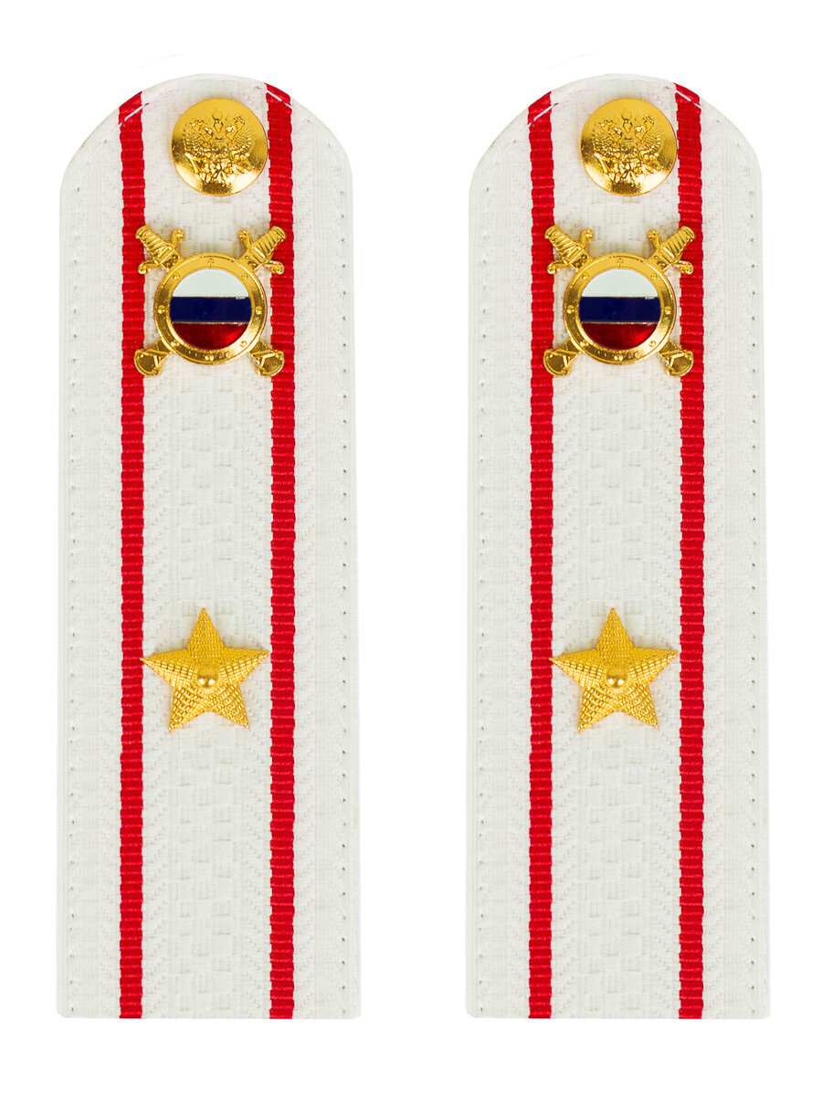 Погоны Мвд внутренняя служба на рубашку белые Пластик Звание Майор 13,5см