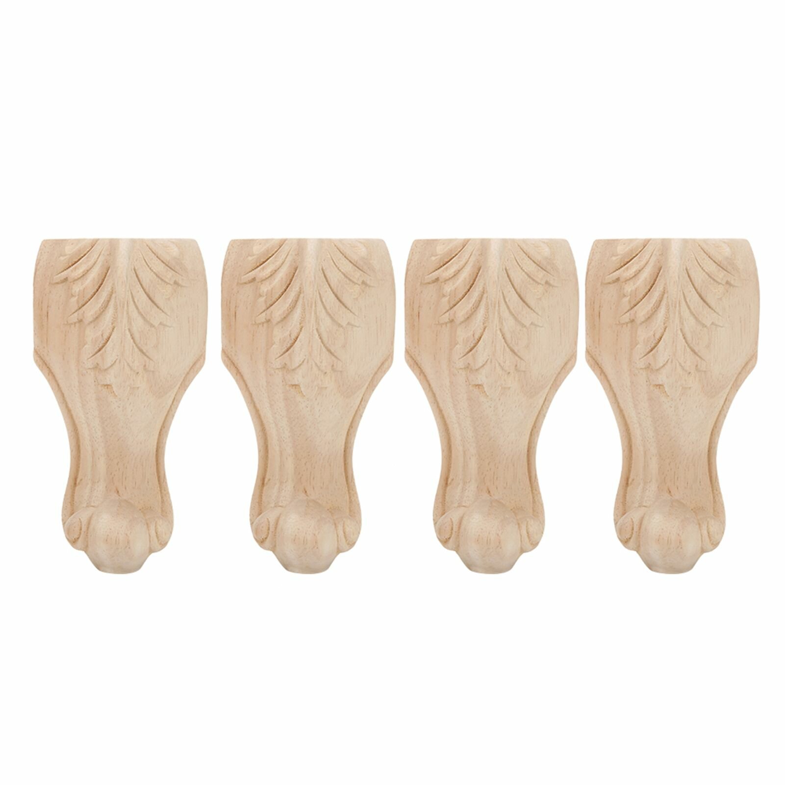 4 шт. деревянные ножки для мебели, резные, для дивана, стола, гостиной, офиса, 12x6 см / 15x6 см / 18x7 см