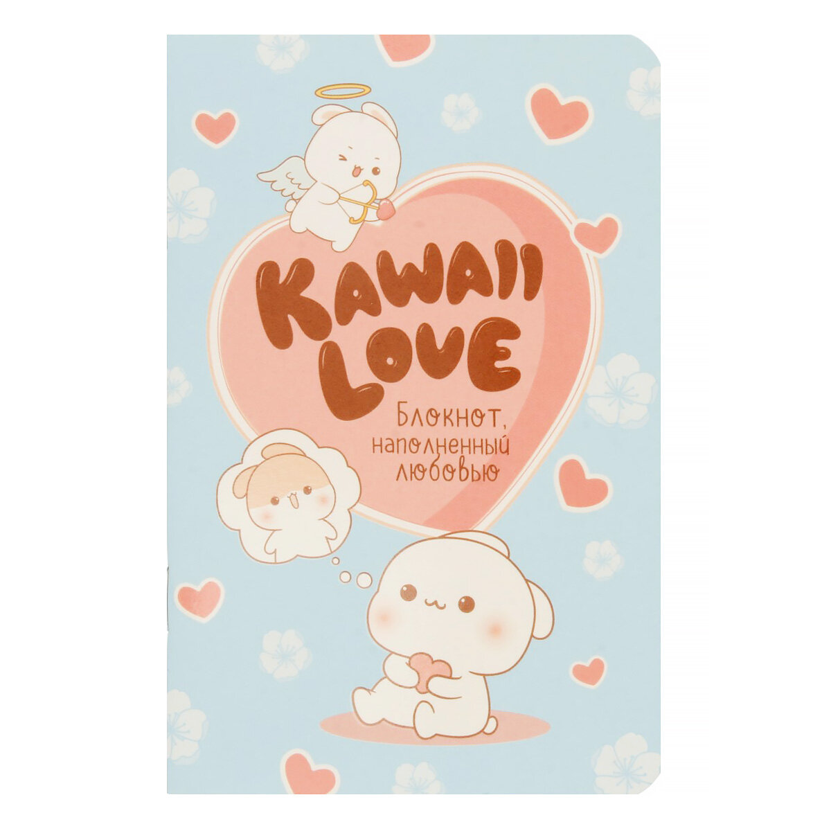 Блокнот Kawaii Love КР-ES75 130×130 мм 32 л. клетка голубой с кроликами 99907863.