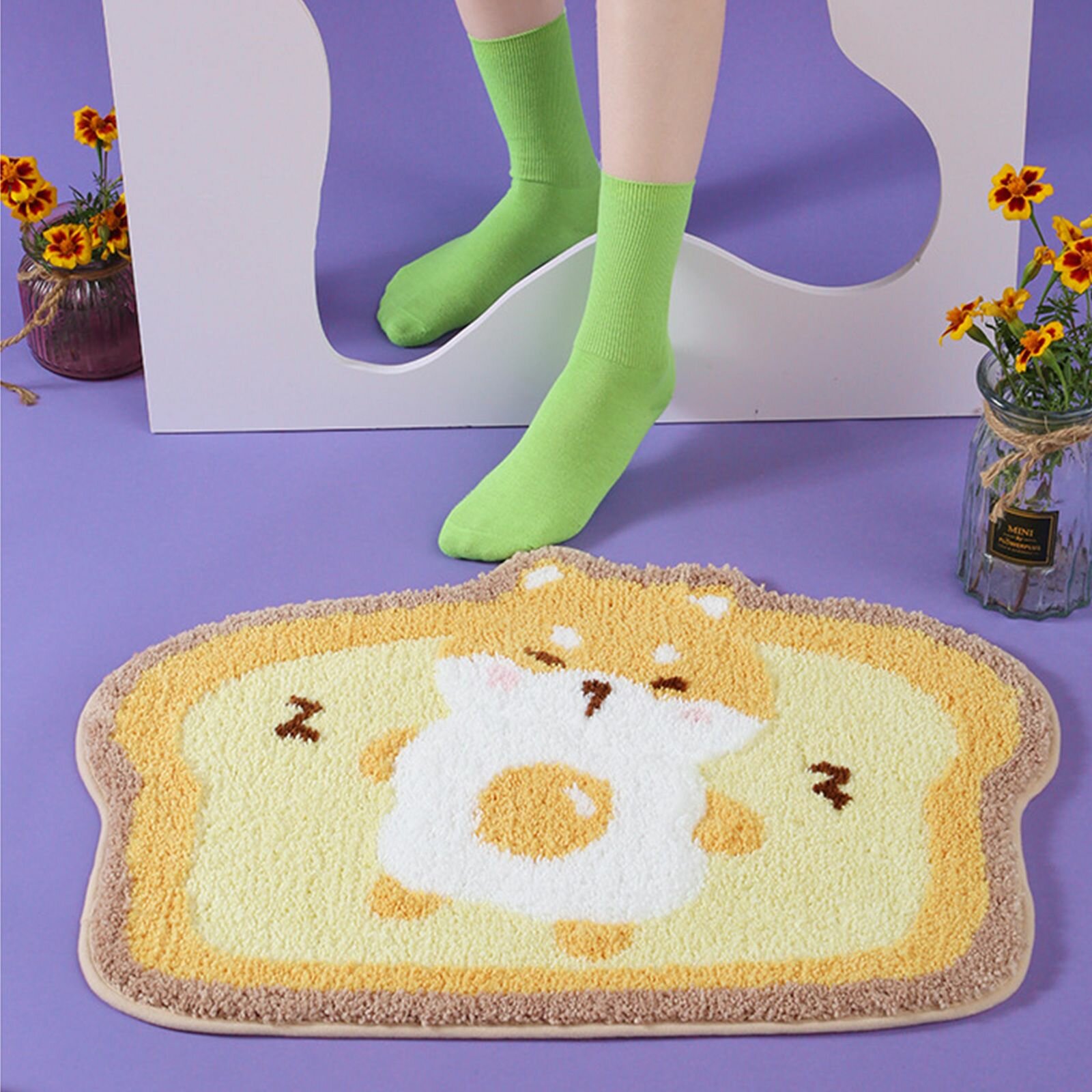 Креативный мультяшный коврик для пола из серии toast-динозавр