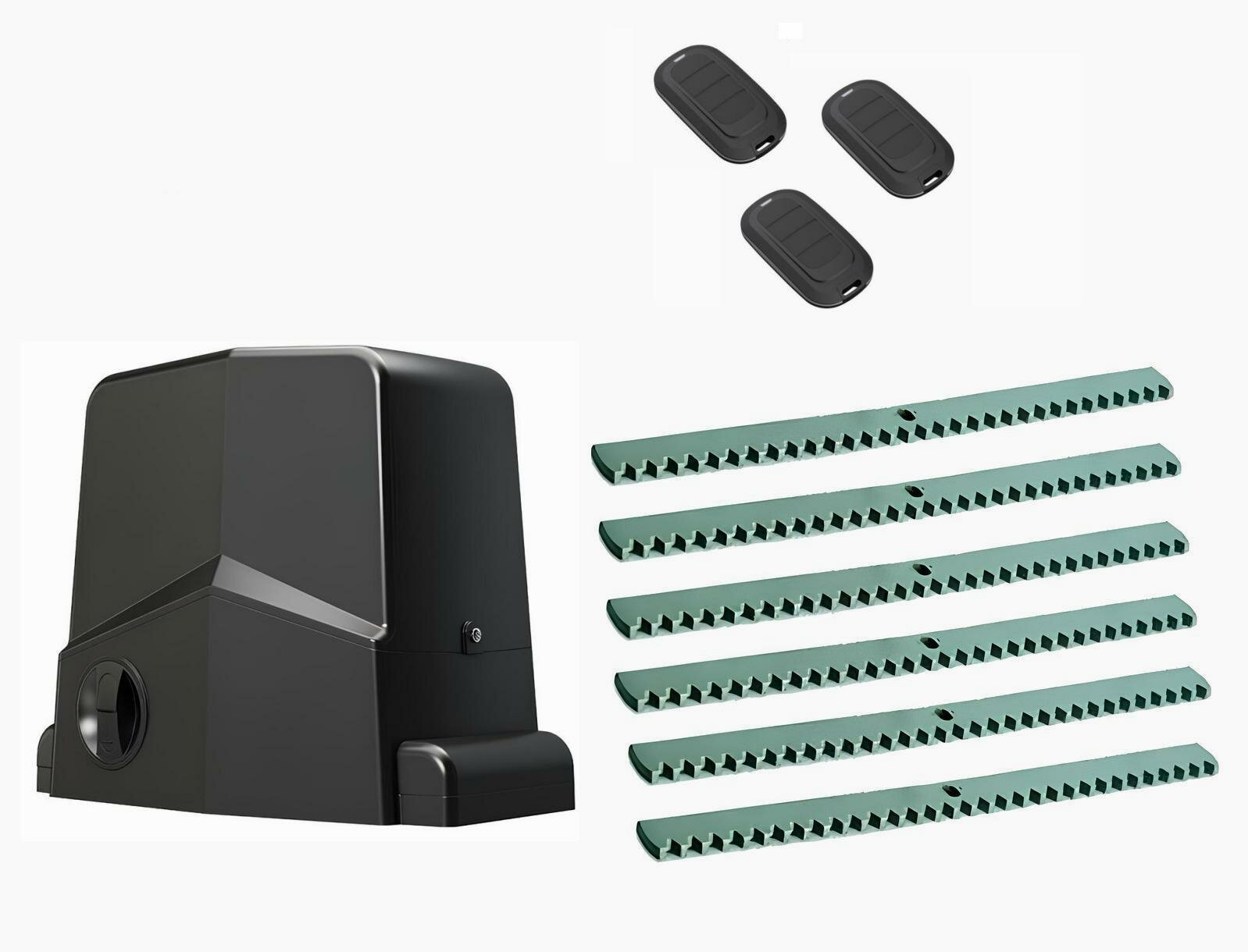 Автоматика для откатных ворот ARW-1000MKIT KR6-Т3, комплект: привод, 3 пульта, 6 реек