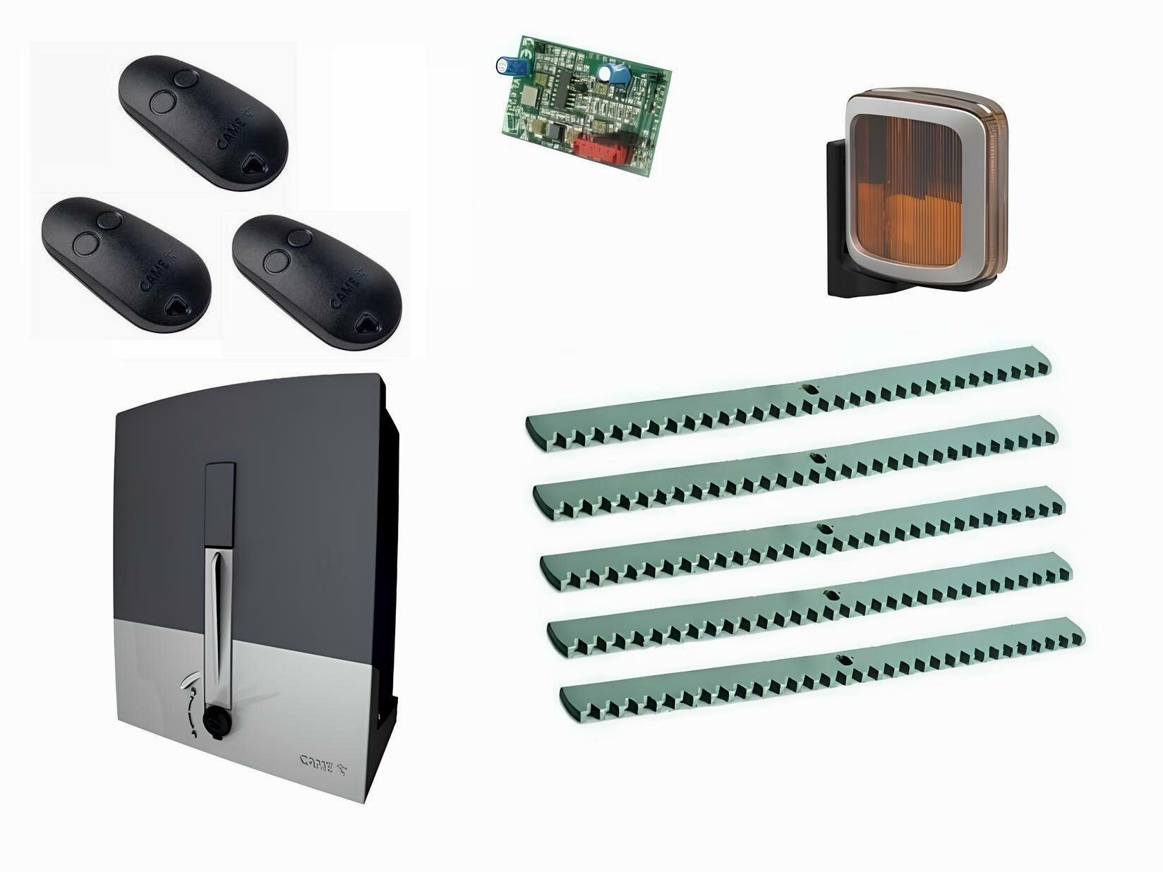 Автоматика для откатных ворот BXL04AGS KIT5-LA-Т3, комплект: привод, радиоприемник, 3 пульта, лампа, 5 реек