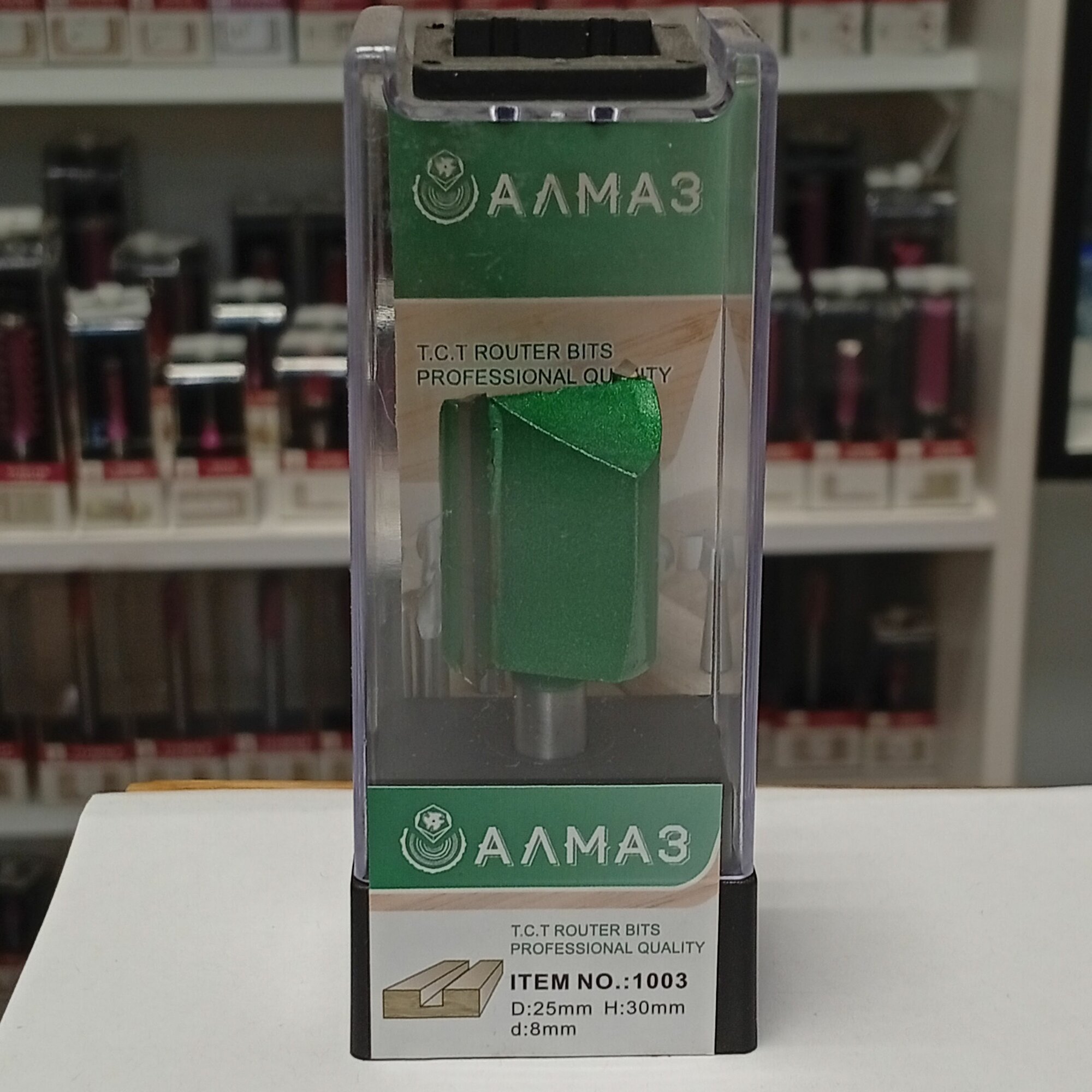 Пазовая фреза Алмаз диаметр 25 мм с двумя ножами D:25 mm I:30mm d:8mm