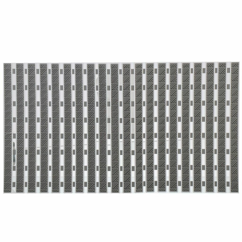 Коврик для ванны противоскользящий на присосках 38х68 см, серый