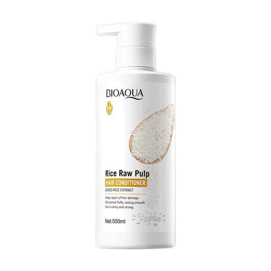 RICE RAW PULP Hair Conditioner, BIOAQUA (рисовая шелуха кондиционер для волос), 500 мл.