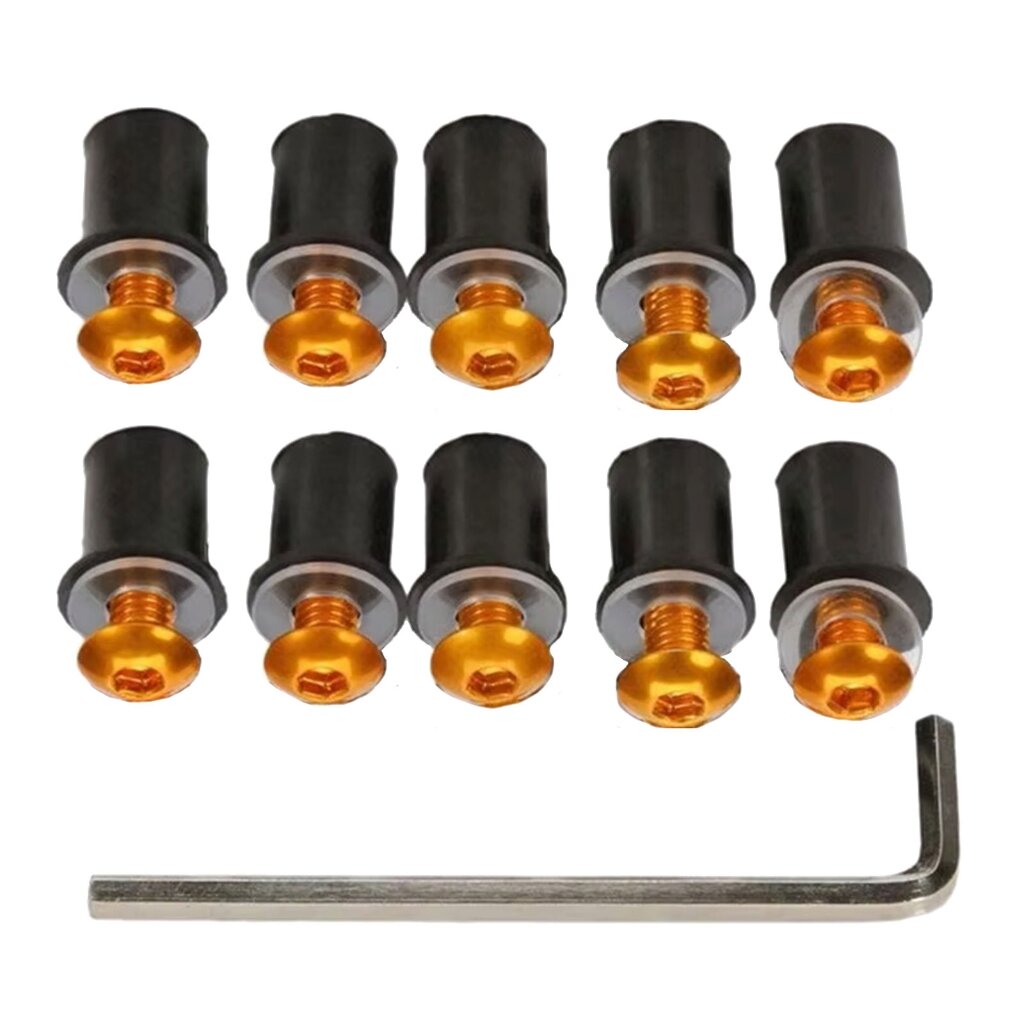 10шт Болты и гайки для мотоцикла M5x16 мм универсальный комплект креплений для стекла