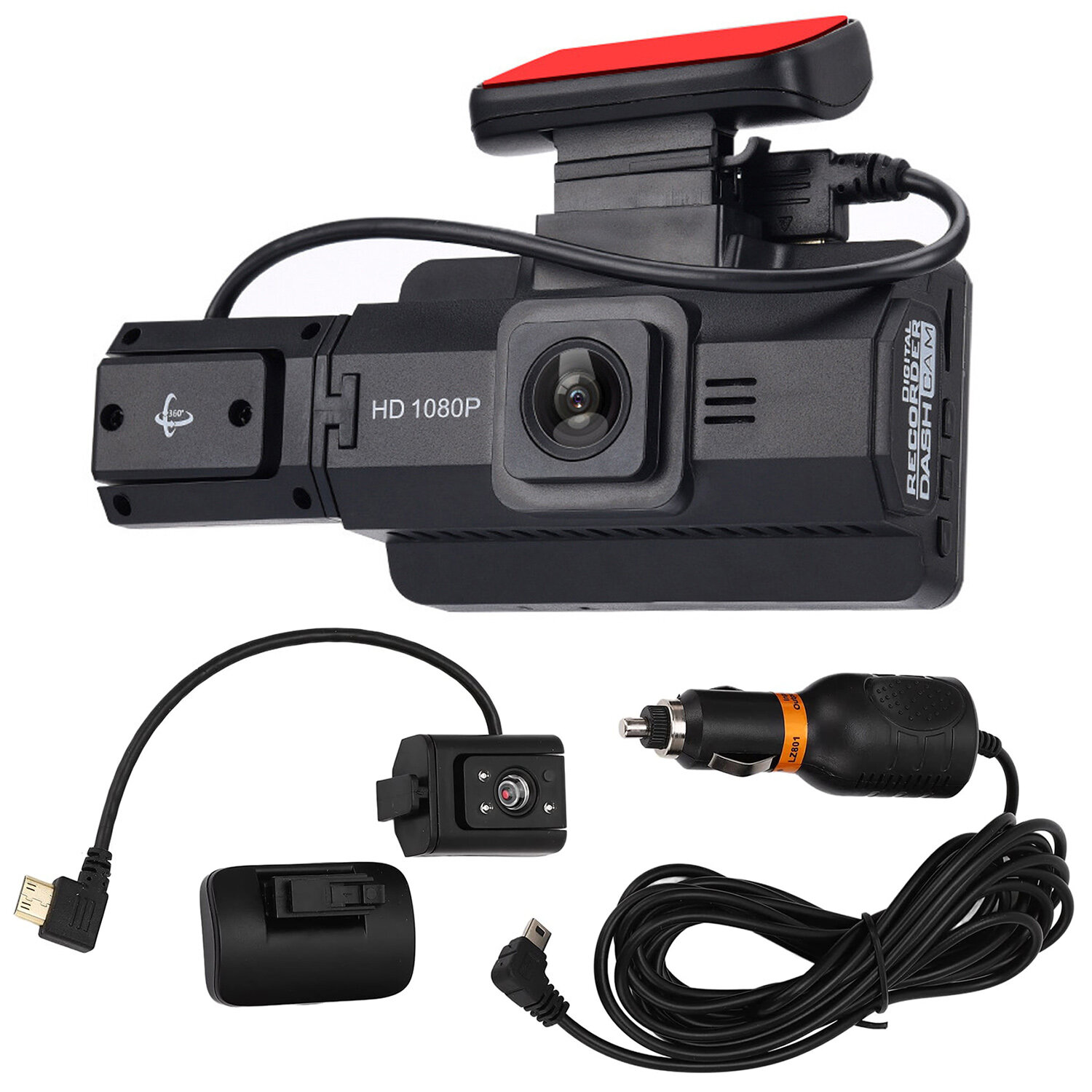 Двойные регистраторы движения, экран IPS 3.0 дюйма спереди и внутри автомобиля, 170° широкоугольное движение детекция циклическая запись четких изображений, автомобильный жесткий диск рекогнайзер