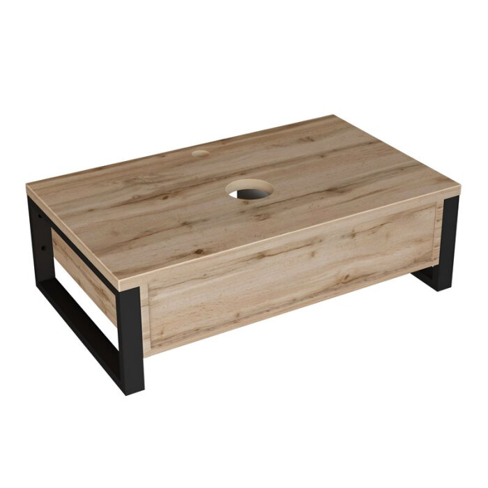 Тумба под раковину со столешницей 1MarKa Grunge Loft 70, дуб вотан -