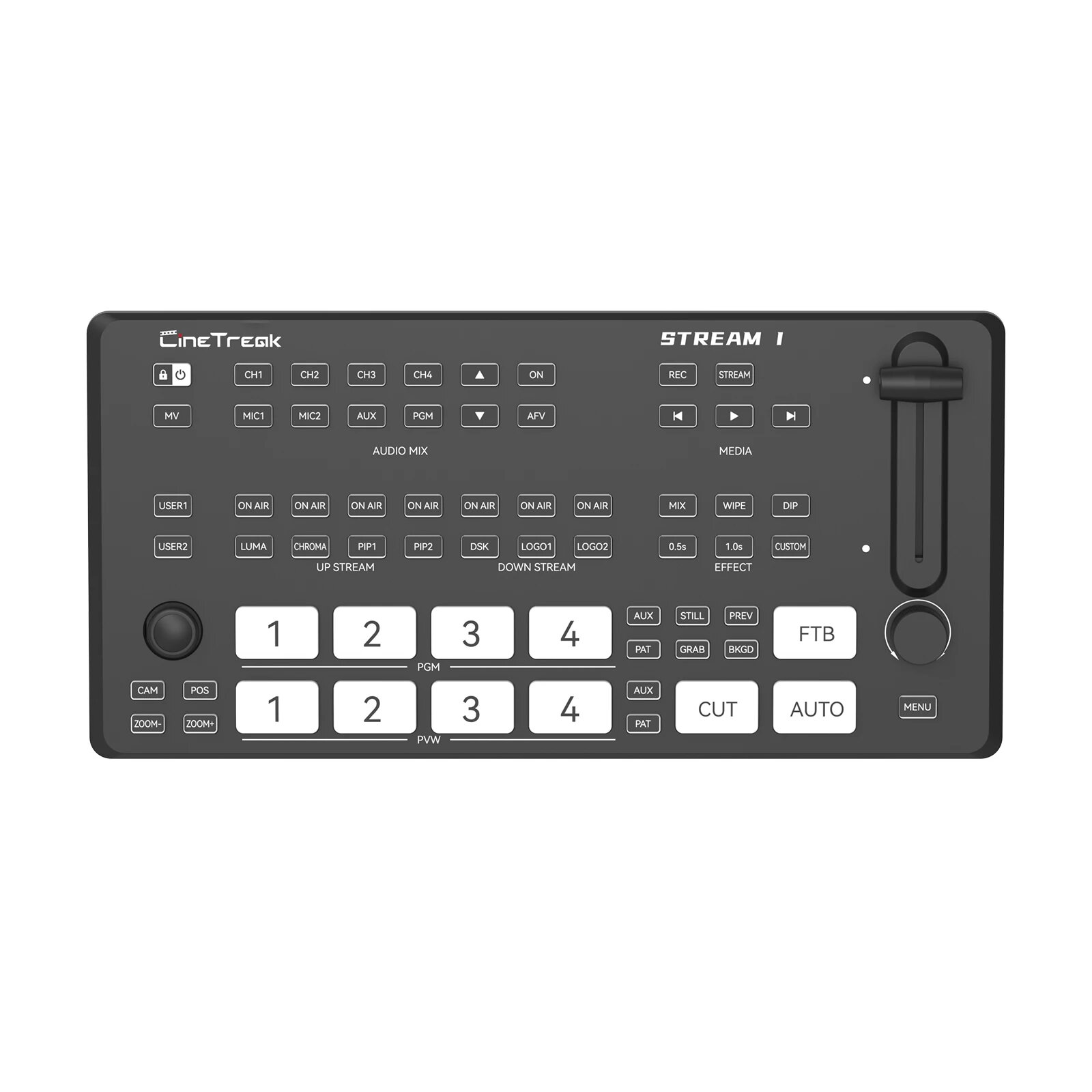 Cinetreak Stream1/1S/SH 4K HDMI/SDI видеомикшер-переключатель с нисходящим давлением/верх по течению, двойным RTMP, беспроводным IP-управлением для прямогоestream