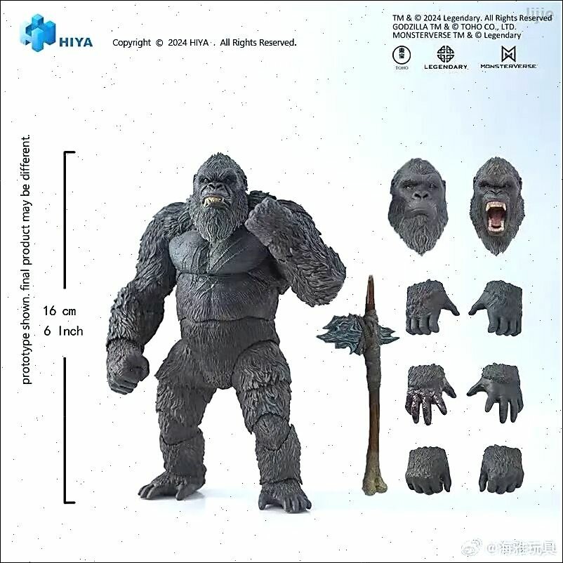 HIYA Godzilla vs. Kong 2/ фигурка-KING KONG 2024/Подарок для мальчика/16CM