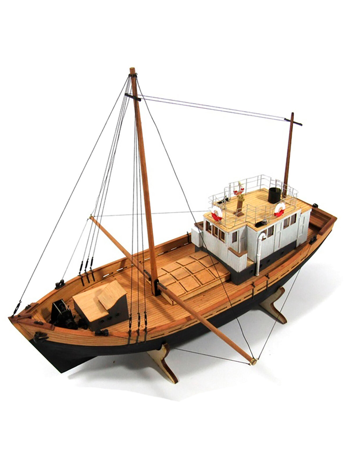 Сборная модель из дерева для начинающих, Баркас Верещагина, 180 часов, М. 1:72