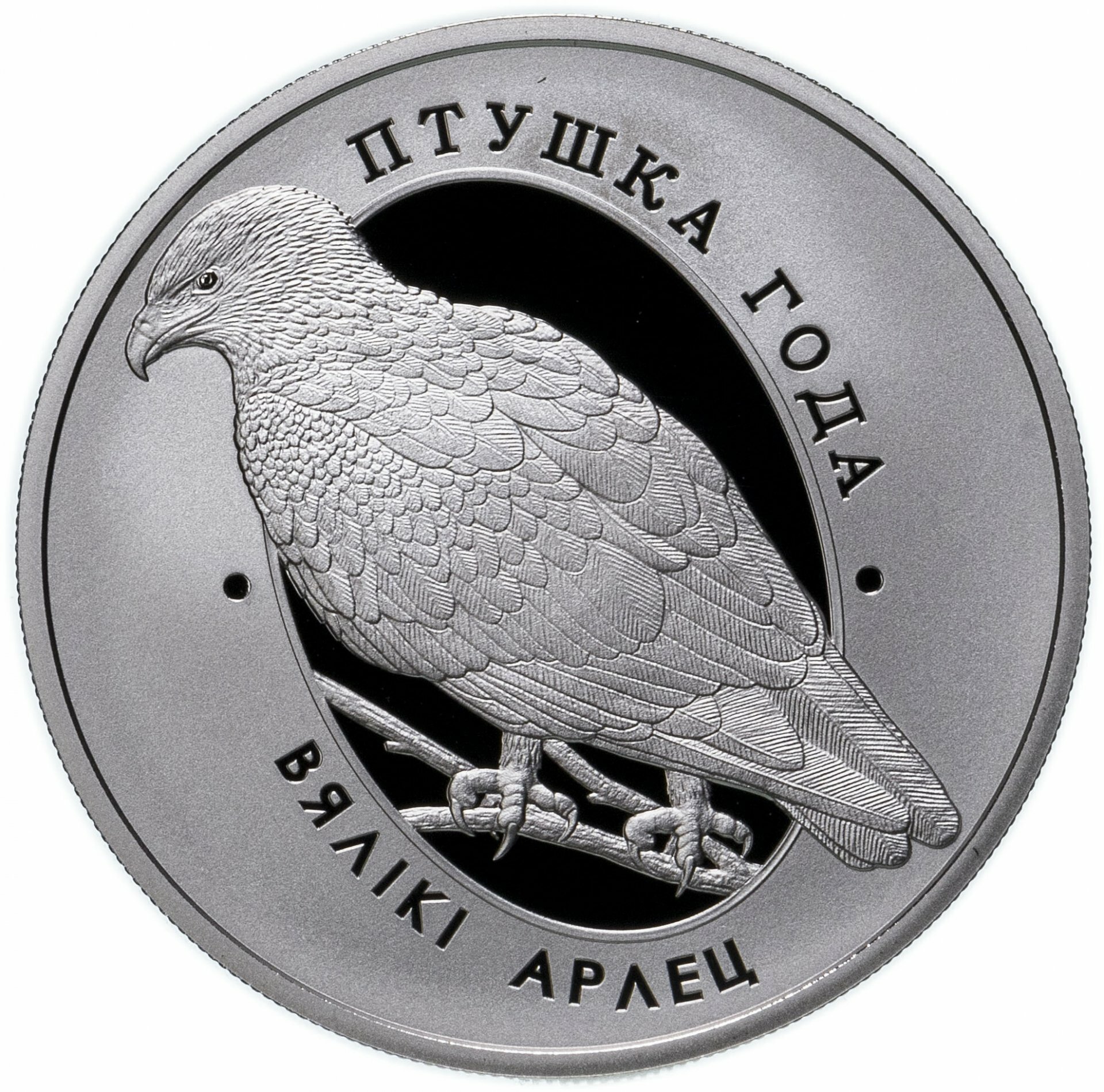 Беларусь 1 рубль 2019 "Птица года - Большой подорлик", Мельхиор медь-никель, в сохранности PL
