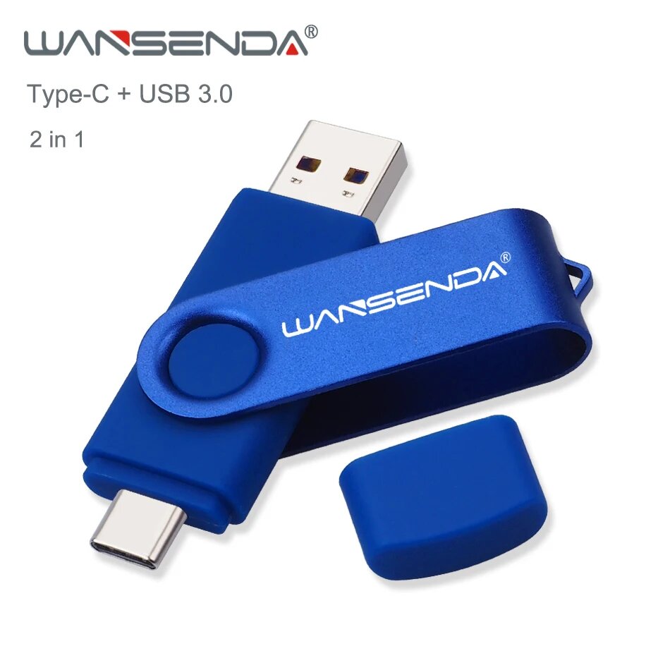 WANSENDA 256 ГБ USB 3.0 флешка, черная