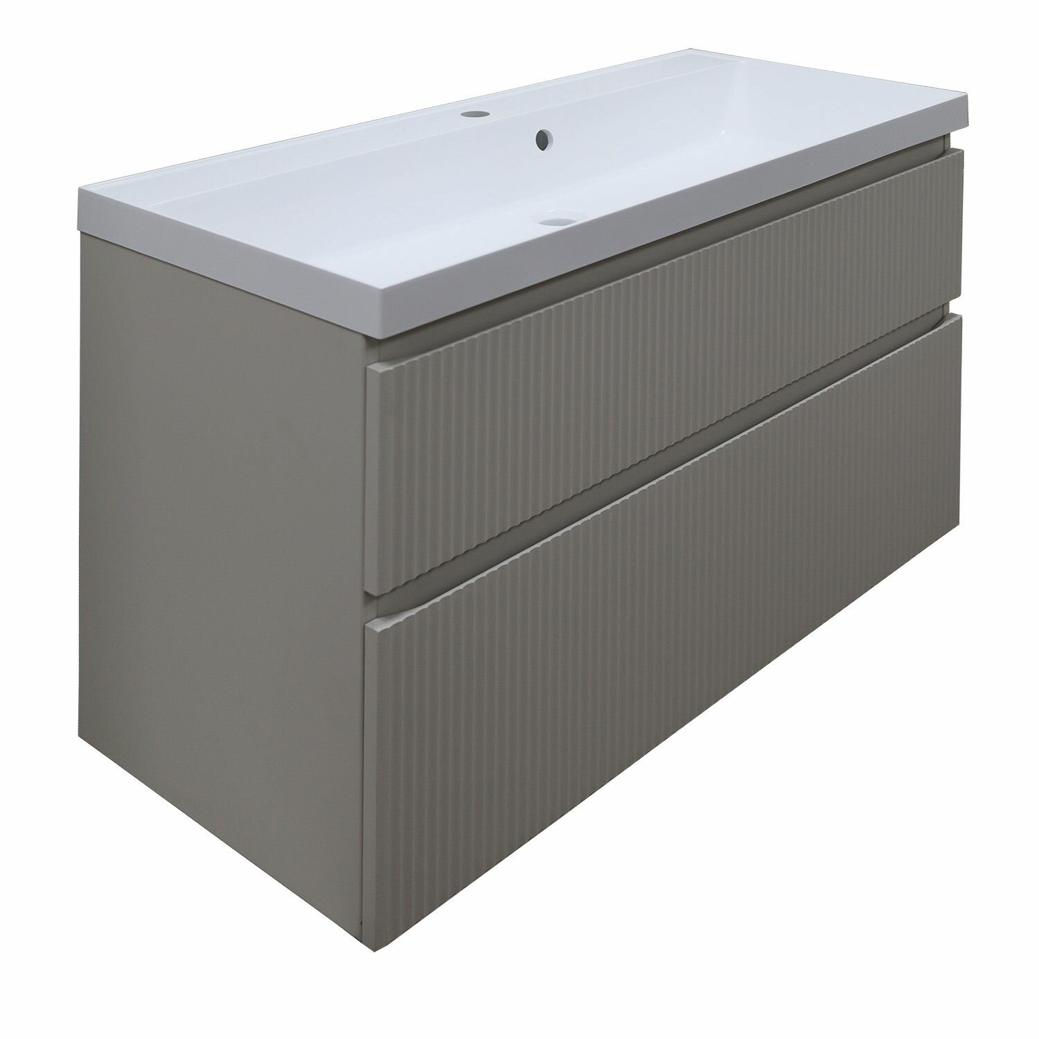 Комплект Тумба Azario Viola 100/2 1000х450х650 подвесная, с раковиной Астория 100, бежевый (CS00097150)
