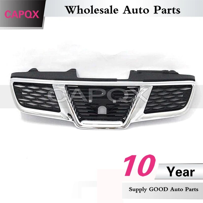 Решетка радиатора Nissan Qashqai J10 2012-2015, с отверстием под камеру