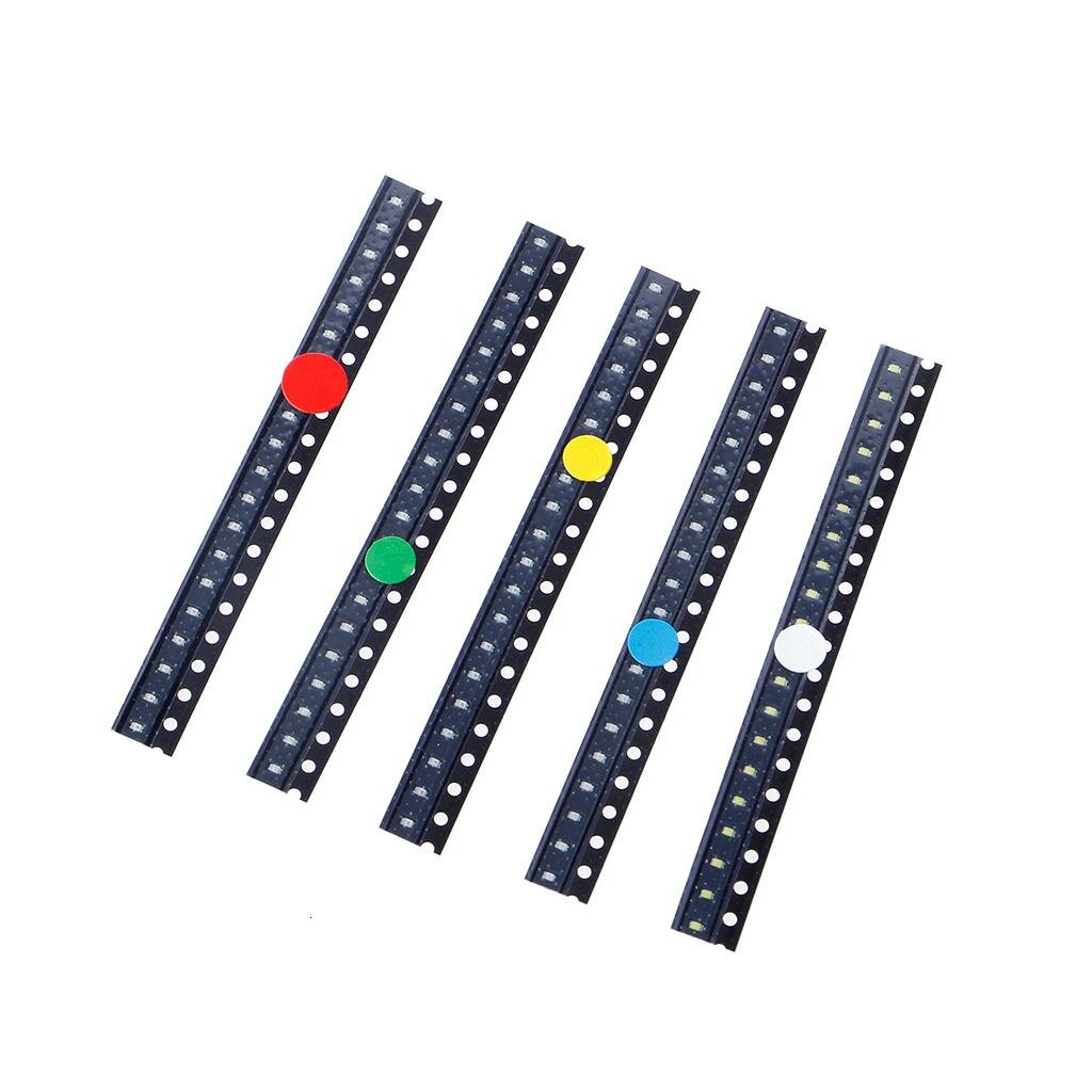 Набор SMD-светодиодов 0603, 5 цветов, 100 шт.