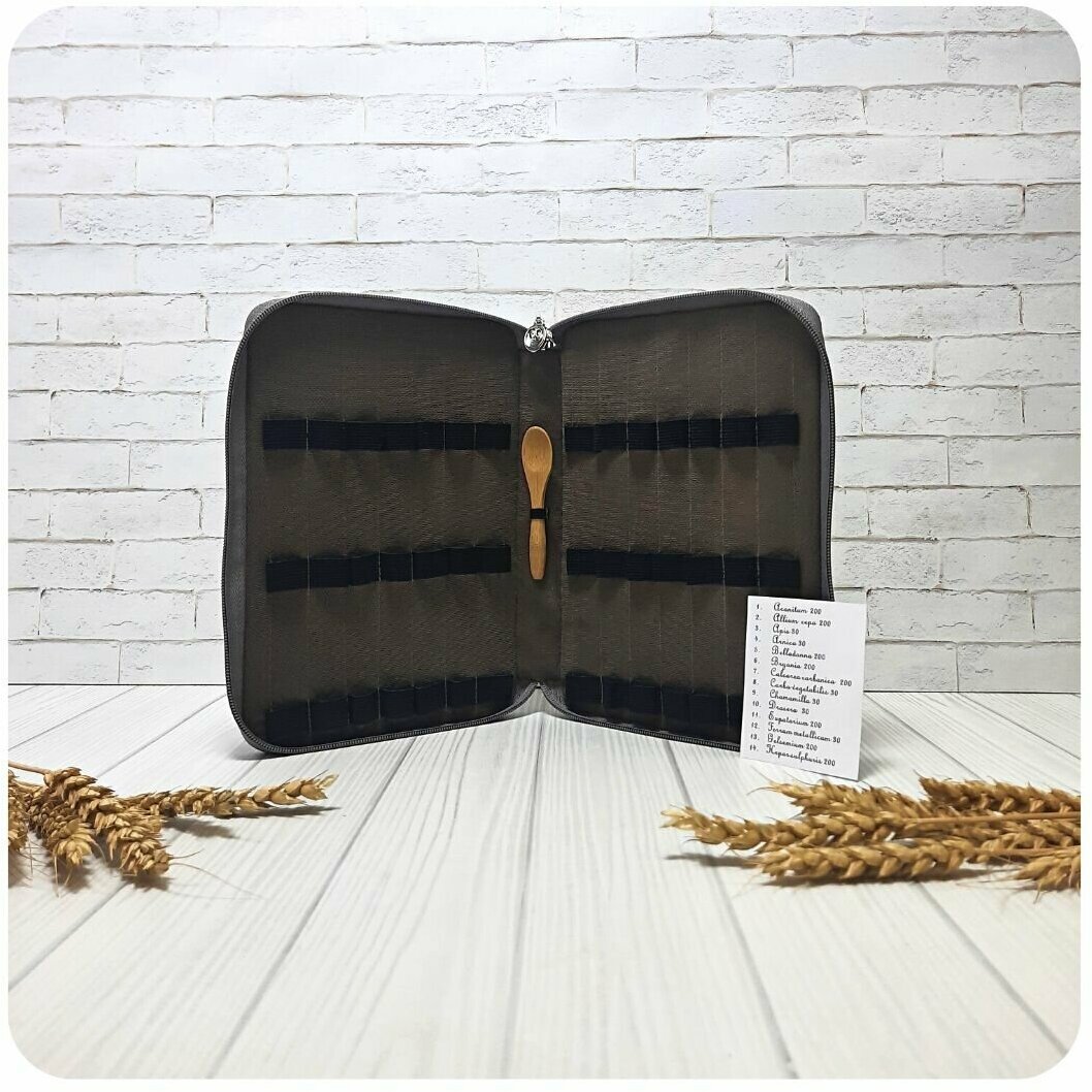 Аптечка, пенал, кейс для хранения и транспортировки гомеопатических препаратов на 42 флакона