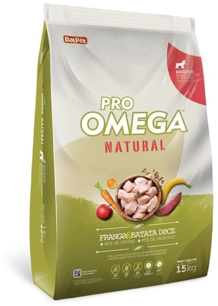 Корм NATURAL PRO OMEGA 15 кг для собак средних и крупных пород Цыпленок и сладкий картофель