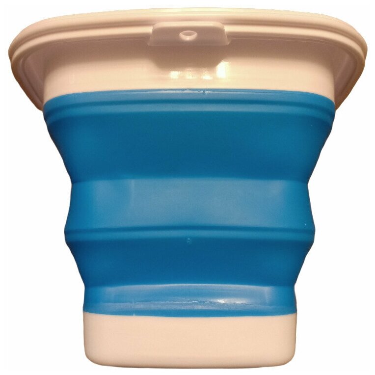 Ведро складное 10 литров, квадратное синее