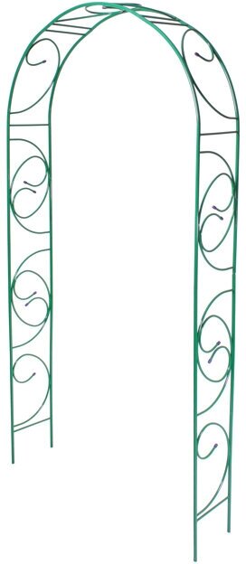 Арка садовая разборная Узор-1 120х30х250см металл зелёная