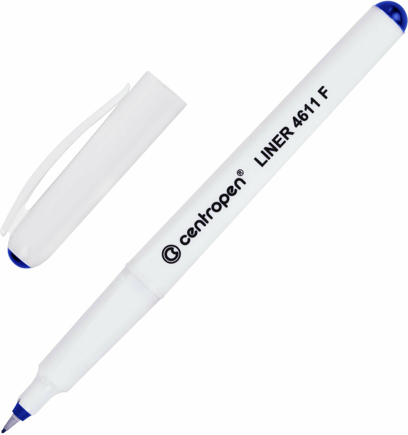 Ручка капиллярная (линер) синяя CENTROPEN "Liner", трехгранная, линия письма 0,3 мм, 4611, 2 4611 0106 (цена только за 1 шт.)